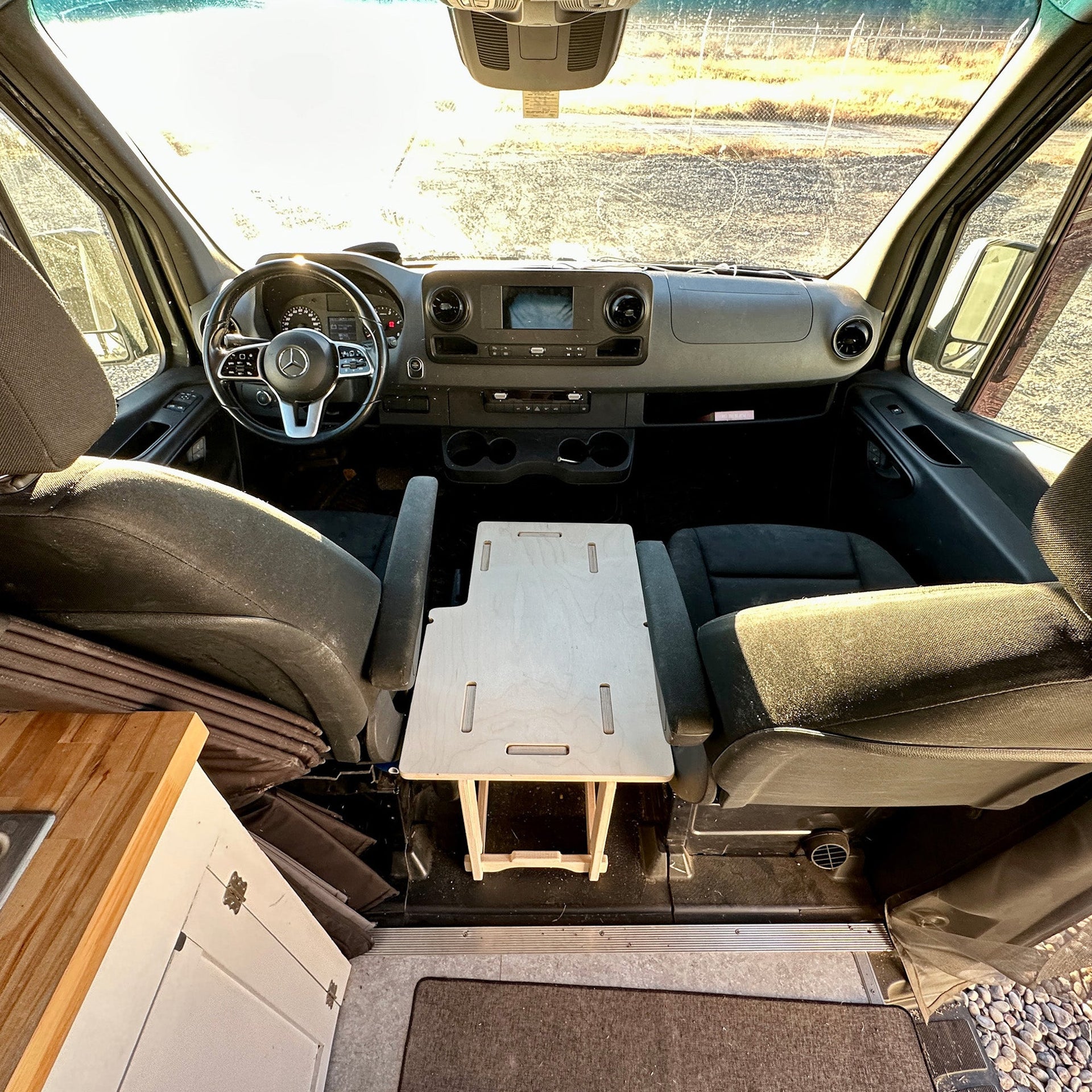 Mercedes Sprinter Dog Platform | Van Center Console – Out There Vans, LLC